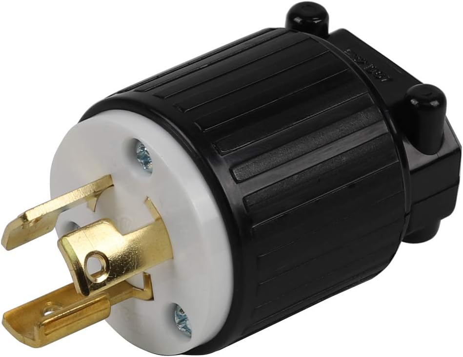 Nema L7-15P 15 Amp 277 Volt, 2 Pole 3 Wire Industrial Grade Locking Male Plug, Industrial Twist ...