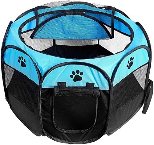 Dotala Octagonal Pet Foldable Playpen Tent Dog and Cat Fence, Puppy ...
