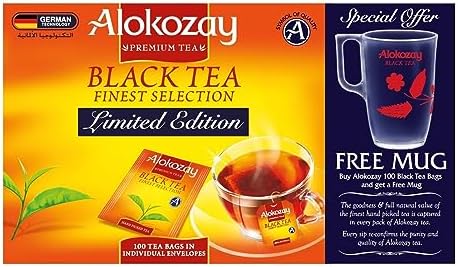 Alokozay Premium Quality Black Tea - 100 Individual Enveloped Tea Bags ...