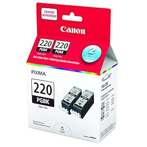 Amazon.com: Canon PGI-220 Ink Cartridge - Black - 2 Pack in Retail ...