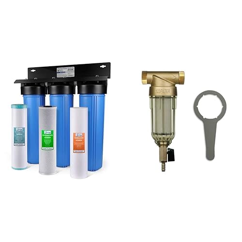 iSpring WGB32BM 3-Stage Whole House Water Filtration System & WSP50 WSP ...