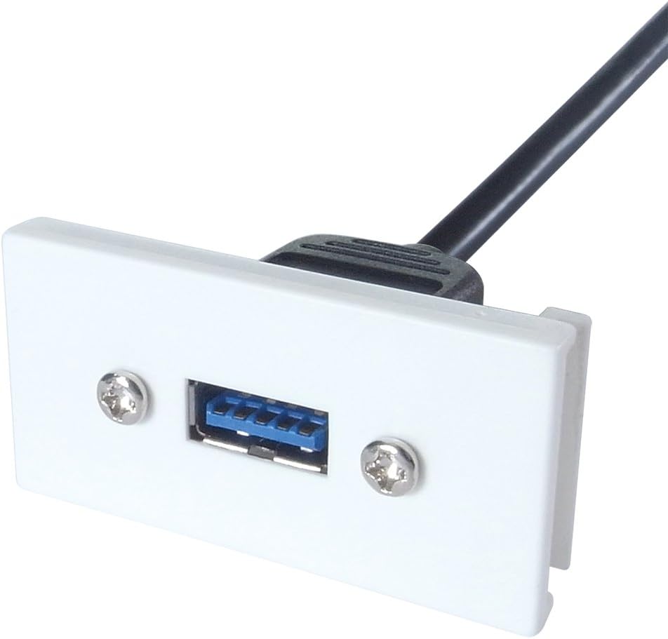USB 3.0 Euro AV Module for Faceplate. 25mm x 50mm. USB 3.0 Type A ...