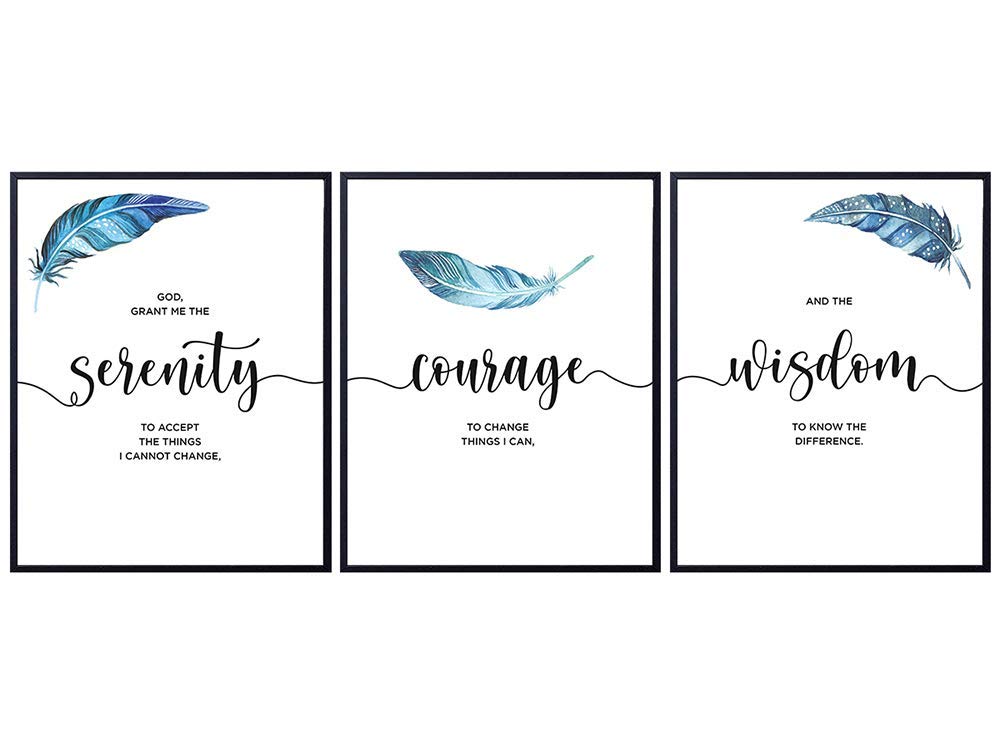 Amazon.com: Alcoholics Anonymous Serenity Prayer Wall Decor - Twelve ...
