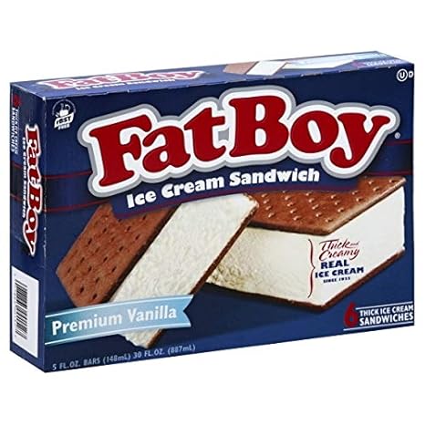 Casper's, Fat Boy Vanilla Ice Cream Sandwich, 30 Ounce: Amazon.com ...