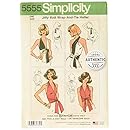 Amazon.com: Simplicity Vintage UV5555OS Tops, Vest, JKTS, Coats, OS ...
