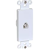 Amazon.com: Newhouse Hardware White Surface Phone Jack Plate, 1-Pack ...