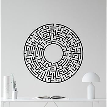 Labyrinth Wall Decal Maze Vinyl Sticker Wall Art Design Conundrum Decor ...