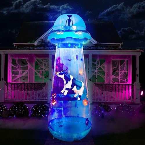 Joiedomi 12 FT Tall Halloween Inflatable UFO Outdoor Decoration ...