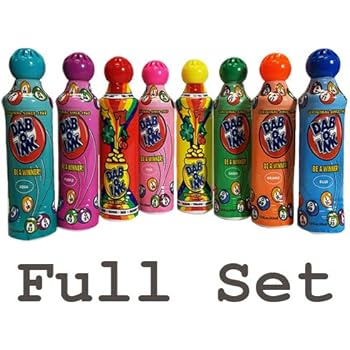 Amazon.com : Dab-O-Ink 1.5oz Mini Tip Bingo Dauber Full Set (Eight ...