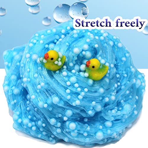 Blue Foam Ball Slime and Lovely Crystal Beads, Squeeze it and Make a ...