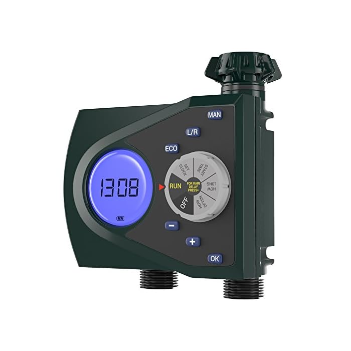 Gideon Dual-Valve Hose Water Timer Sprinkler Timer Irrigation ...