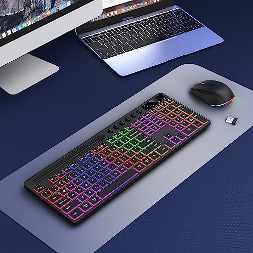 Wireless Keyboard And Mouse Combo With Backlit Soueto Full Size