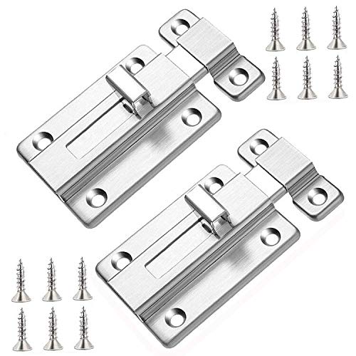Buy EDEG Door Bolts, 2 Pack 3 Inch Stainless Steel Latch Sliding Door ...