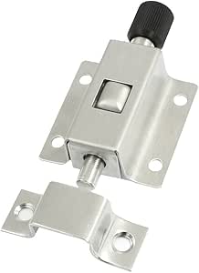 Stainless Steel Spring Loaded Push Button 7cm Long Gate Door Latch Bolt ...