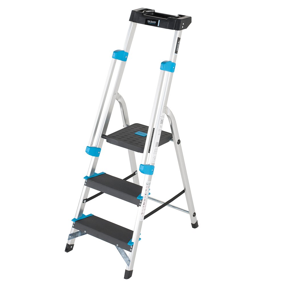 TB Davies 1203-003 Trade Professional 3-Tread Aluminium Step Ladders ...