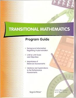 Transitional Mathematics Program Guide: 9781593187217: Amazon.com: Books