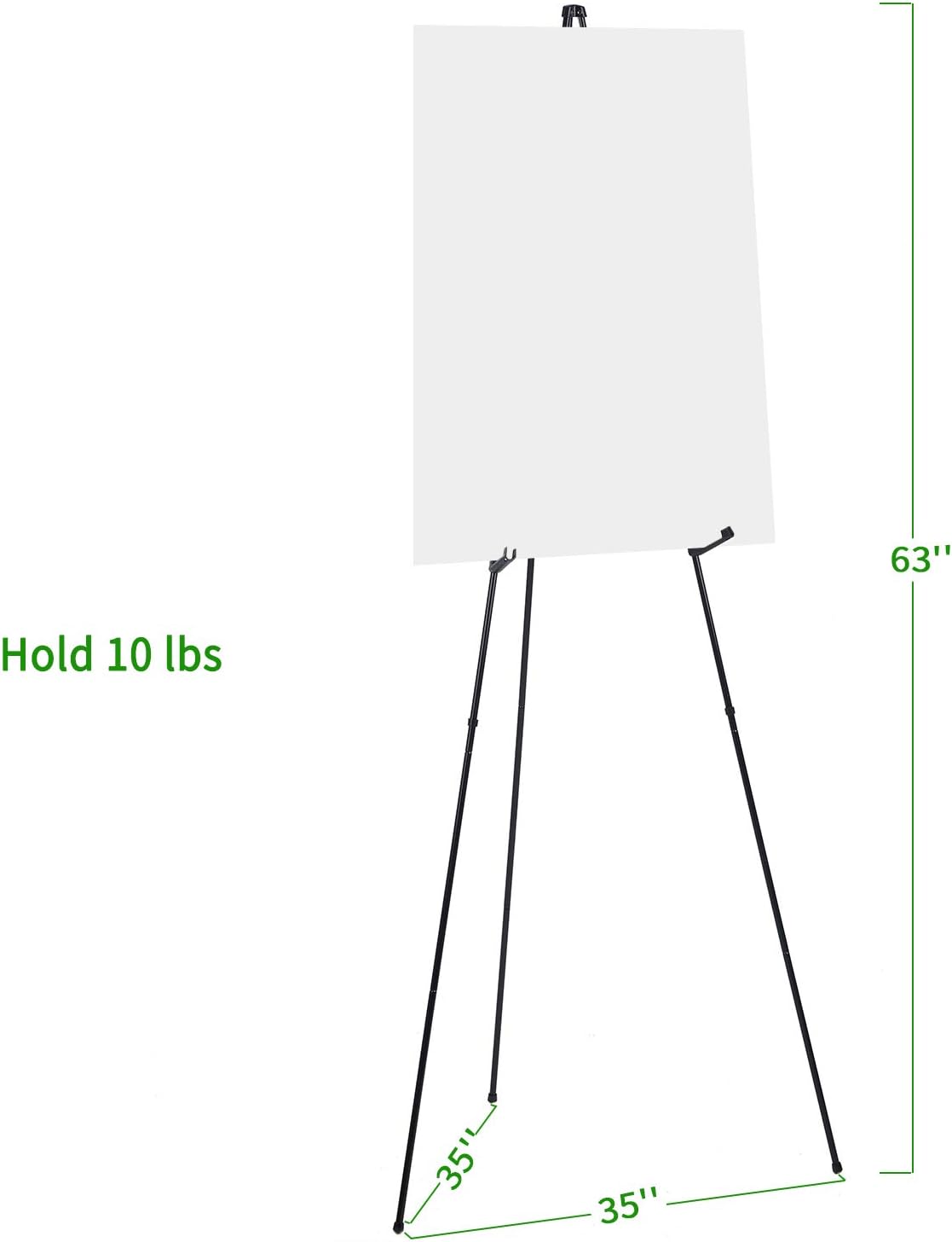 MEEDEN Steel Folding Tripod Display Easel -63” Tall Adjustable Instant ...