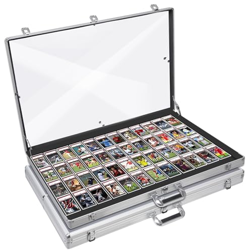 Aluminum Glass Display Case for Cards, 2 Pack XL Large Table Top ...