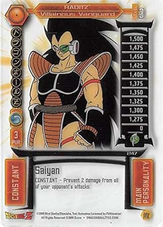 Raditz Saiyun Dragon Ball Z trading card 2005#3 at Amazon's ...