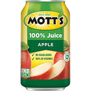 Amazon.com : Mott's Apple Juice Single Serve, 24-Ounce Cans (Pack of 24 ...