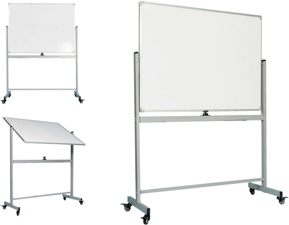 officegenius pizarrón blanca móvil sobre ruedas con soporte, 48 x 36 ...