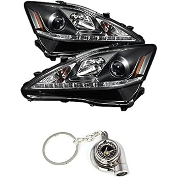 Amazon.com: For Lexus IS250 IS350 2IS Black Bezel Halo Projector DRL Daylight LED Strip ...
