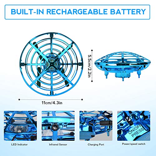 UFO Toys Hand Operated Drones Flying Ball Toy with Upgraded LEDs and ...