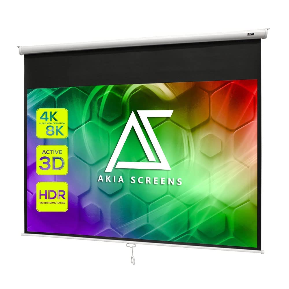 Mua Retractable Projector Screen Pull Down 110 inch 4:3 8K 4K HD 3D ...