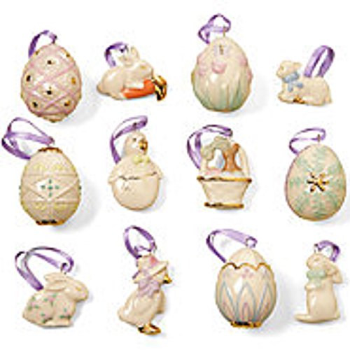 Lenox Easter Miniature Tree Ornaments Set of 12