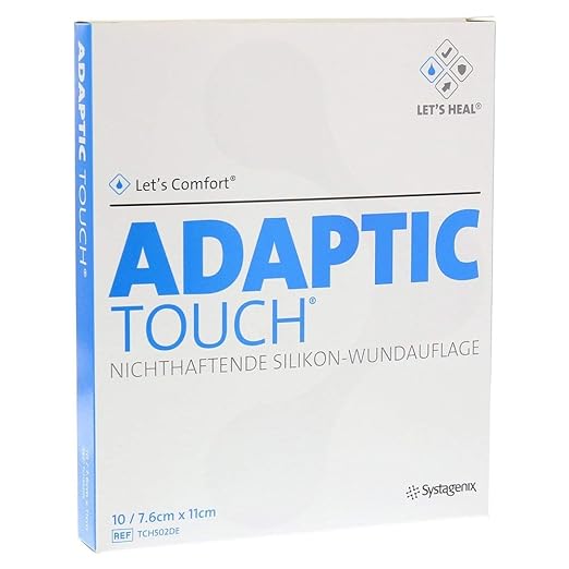 Adaptic Touch Non-Adhesive Silicone Wound Dressing - 7.6 x 11 cm - Pack ...