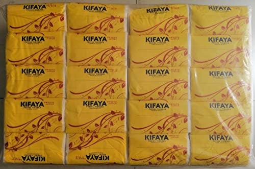 KIFAYA 600 Sheets Facial Tissue 300 x 2 Ply - Nylon Bag- 40 Pieces ...