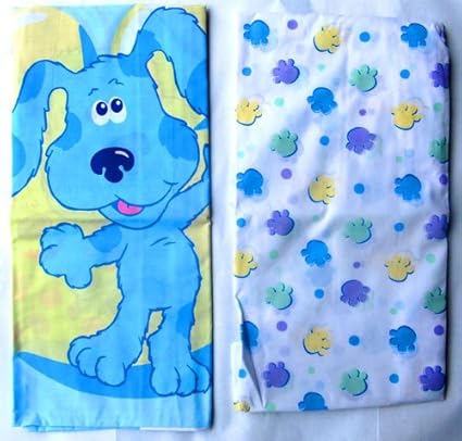Blues Clues Kids Bed Toddler Fitted Sheet and Pillow Case Set: Amazon ...