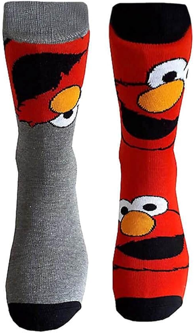 Men's Sesame Street Elmo Crew Socks (2 Pairs): Amazon.co.uk: Clothing