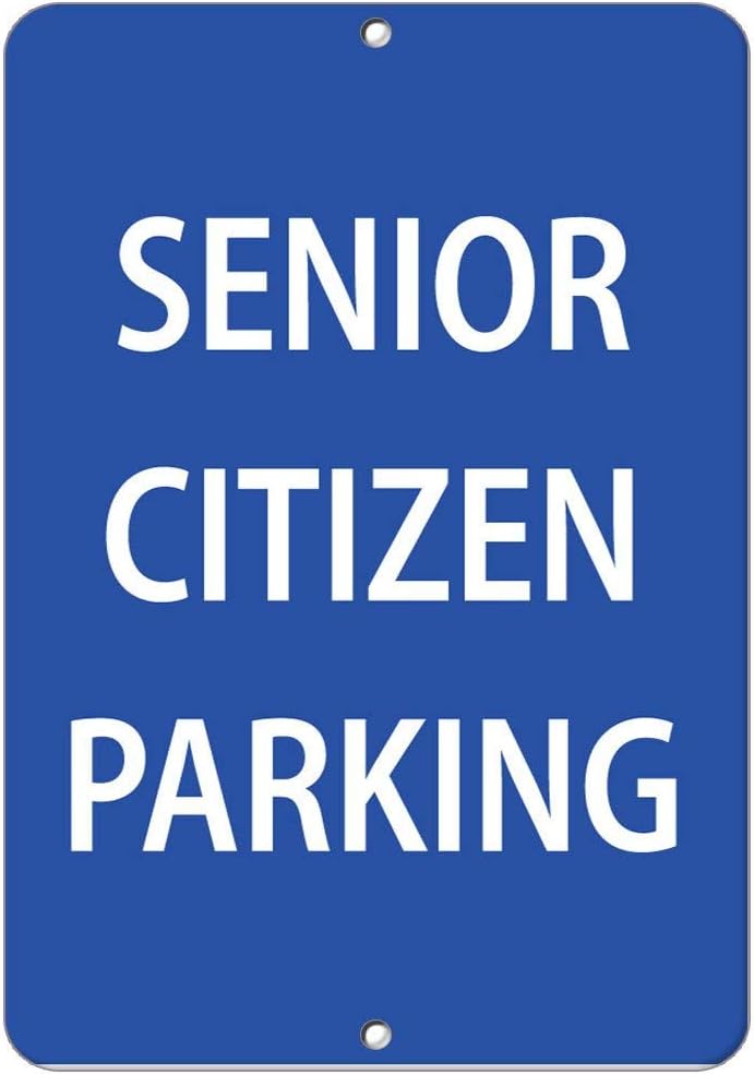 Amazon.com: Retro Aluminum Metal Sign 12x16in,Senior Citizen Parking ...