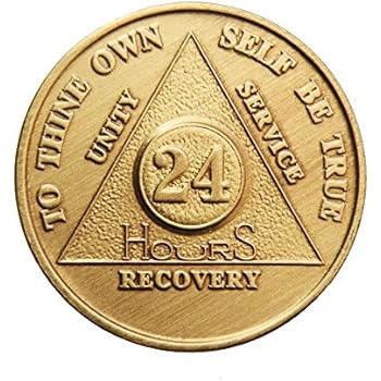 Amazon.com: 24 Hour Bronze AA (Alcoholics Anonymous) - Sober / Sobriety ...
