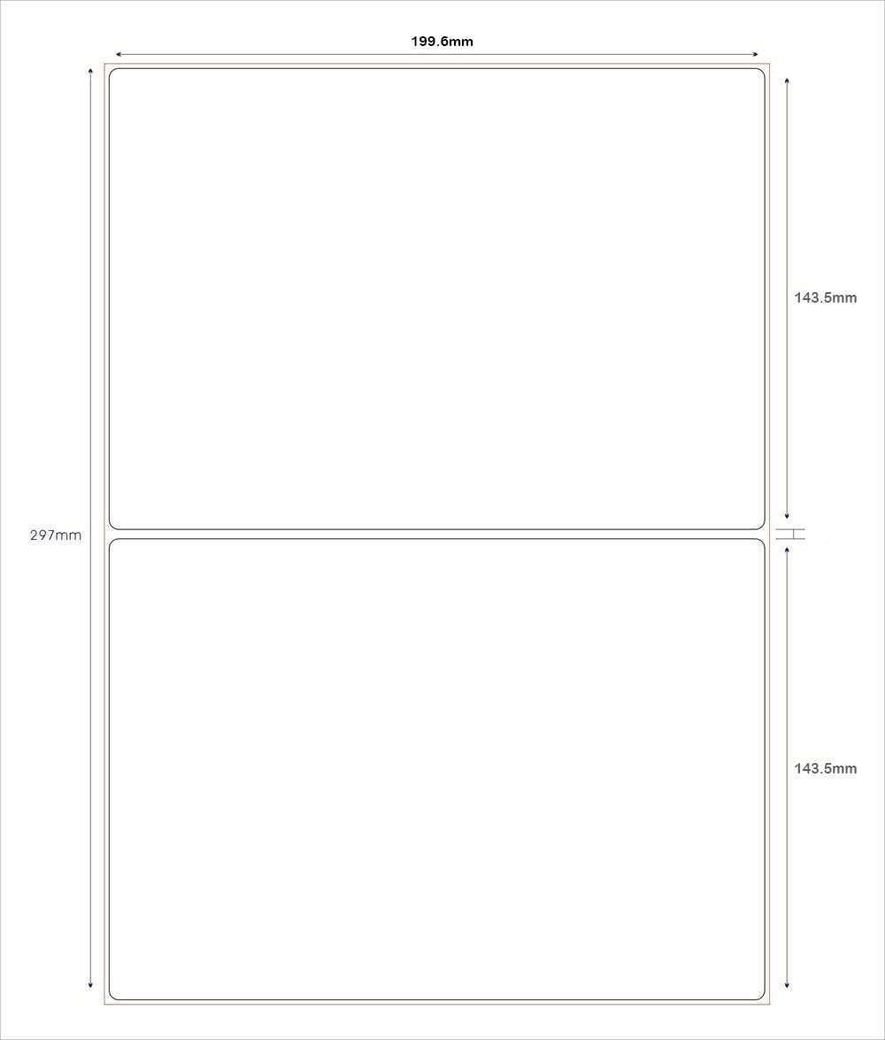 [400 Labels] Self Adhesive White Sticky Printer Labels for A4 Printer 2 ...