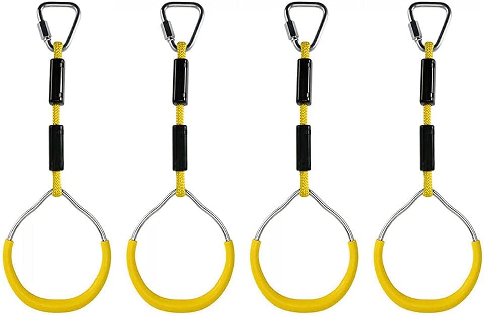FBSPORT Pack of 4 Climbing Rings for Children, Outdoor Indoor Kids ...