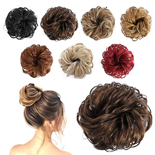 Alinyasha Messy Bun Hair Piece Messy Curly Hair Thick Updo Scrunchies ...