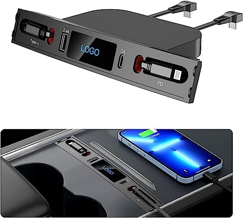 Car USB Charger Multi Port for 2021 2022 2023 Tesla Model 3/Y ...