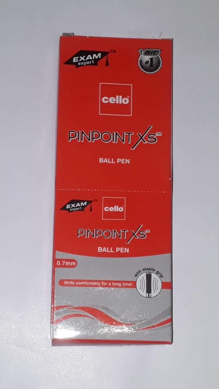 10 X Cello Pinpoint Fine Write Ball Point Pen Blue Ink 0.5 Mm Tip ...