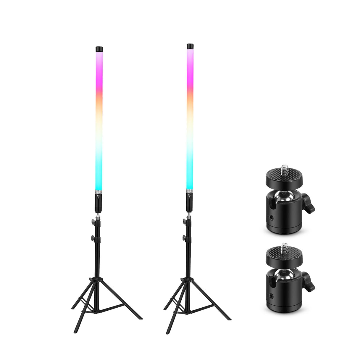 2Pack Portable RGB Tube Lights with Stands, APP Control and ...