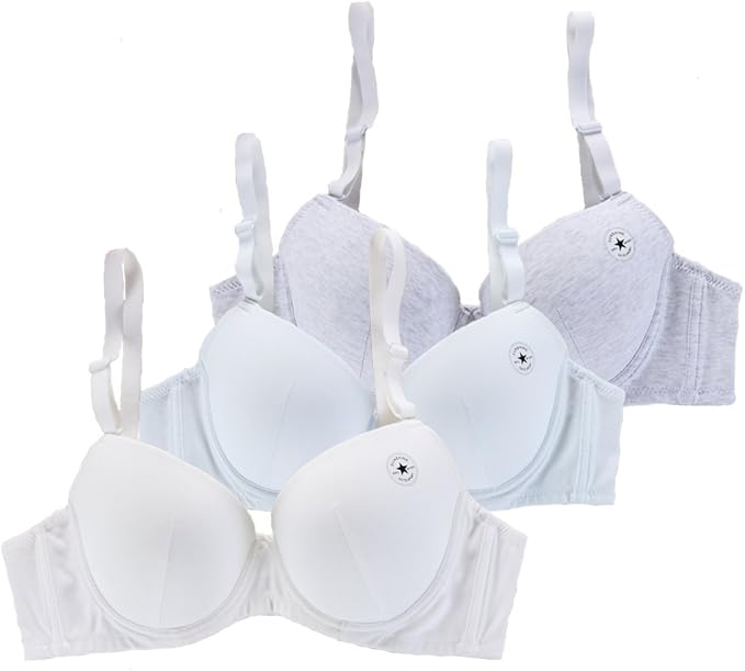 WoFee Young Girl's Puberty Cotton Breathable Loose Training Bra with ...