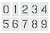 Deezio Pavement Stencils - 6 Inch Numbers Interlocking Stencil Set ...