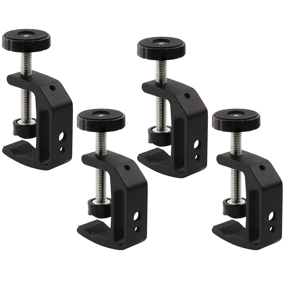 Zeromall Universal C-Clamp Aluminum Support Clamp Desktop Mount Holder Stand With 1/4" And 3/8 ...