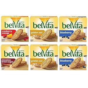 Amazon.com: belVita Breakfast Biscuits Variety Pack, 4 Flavors, 6 Boxes ...