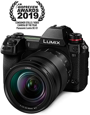 Panasonic LUMIX S1 Full Frame Mirrorless Camera with 24-105mm F4 L-Mount S Series Lens (Renewed ...