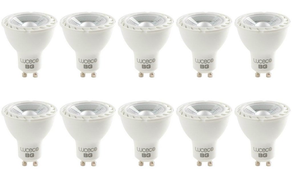 10 x BG Luceco LGDN5W37 Dimmable LED Light Bulbs GU10 PAR 16 Natural ...