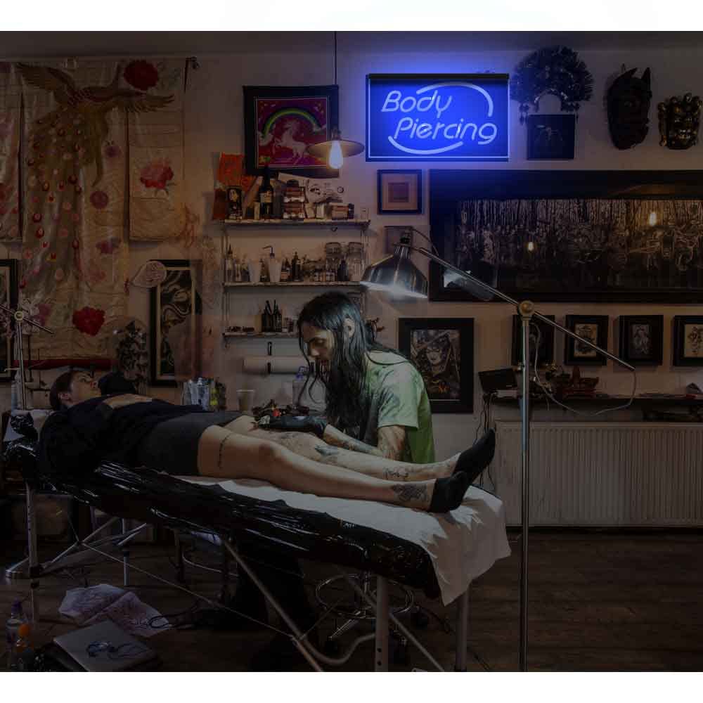 100018 Body Piercing Tattoo Shop Center Home Decor Display LED Light ...