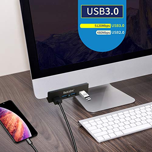 USB Hub 3.0 - Rekidm 4 Port Aluminum USB 3.0 Hub Clamp Design for ...