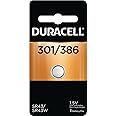 Amazon.com: Duracell 301/386 Silver Oxide Button Battery, 1 Count Pack ...